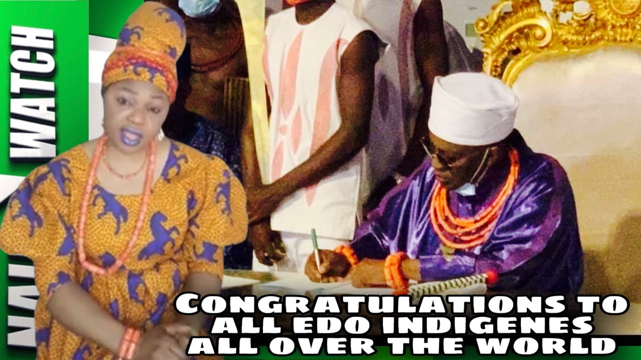 (16-DEC-21) Congratulations To All Edo People All Over The World ...