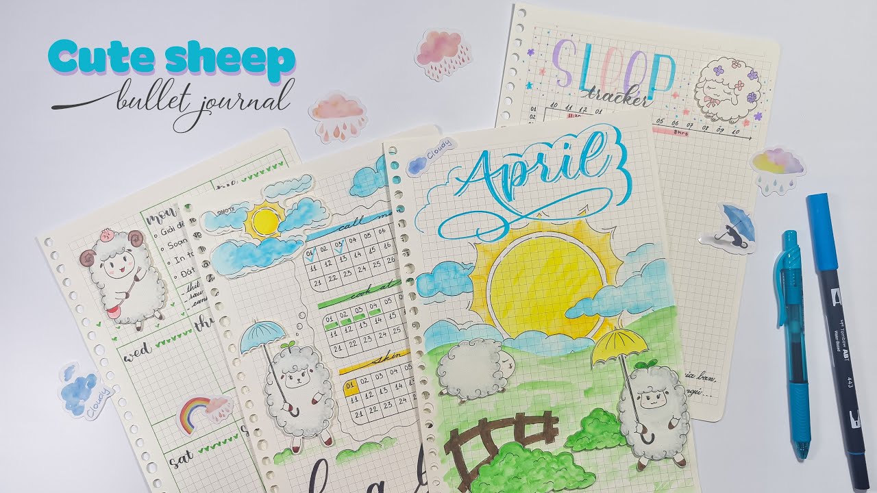 [Calli & Bujo] April 2022 bullet journal - YouTube
