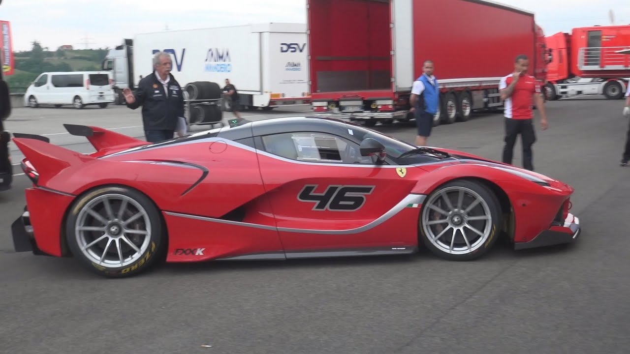 2x Ferrari FXX K getting loaded | LOUD Sound! - YouTube