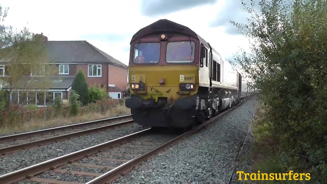 DB Class 66 No. 66107 on 6J46 Peak Forest - Hope St @ Audenshaw ...