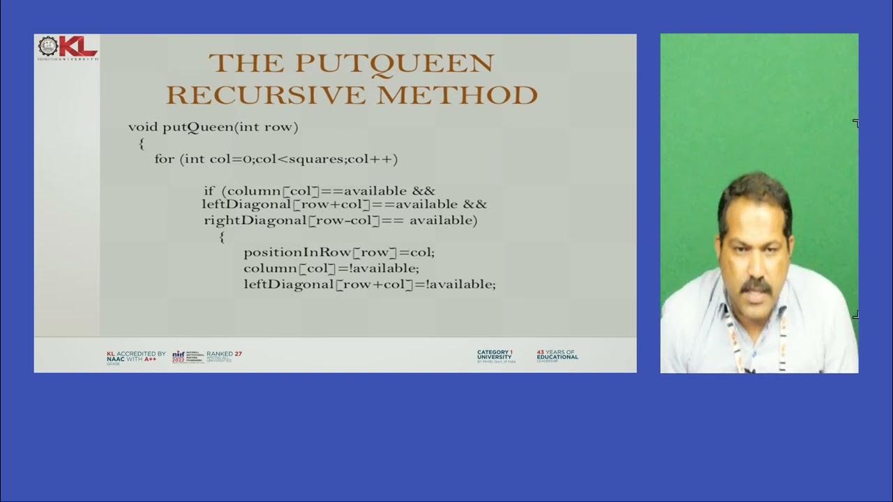 20230510 140506 8 Queen's Recursive and NonRecursive Algorithm Part3 - YouTube