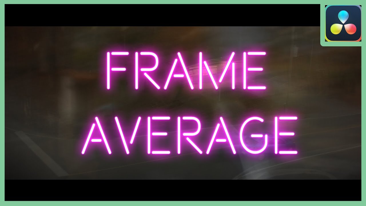 Frame Average Transition | DaVinci Resolve 18 | - YouTube