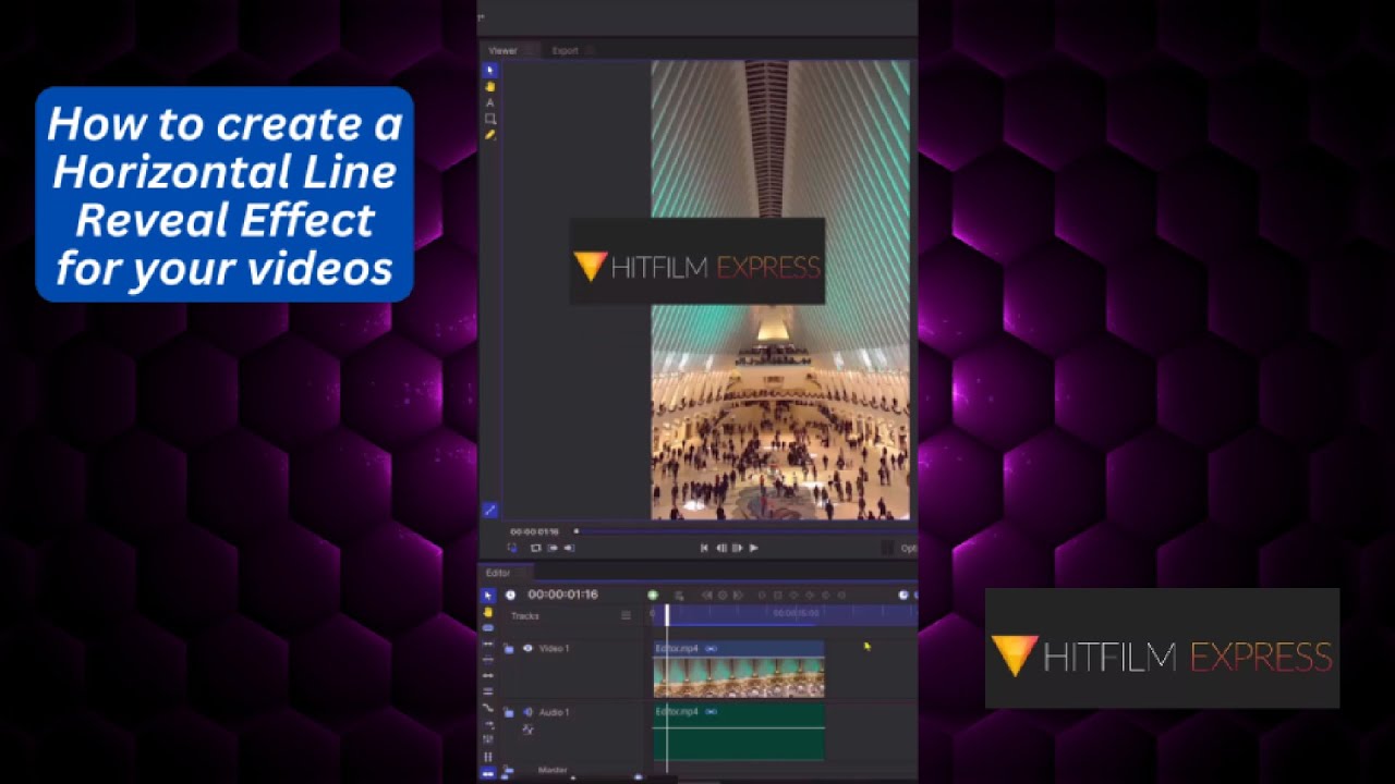 How to create a Horizontal Reveal Effect for your videos in Hitfilm ...
