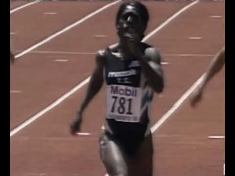 Gail Devers wins the 100m Fial US Nasional in Grand Style at the 1993 ...