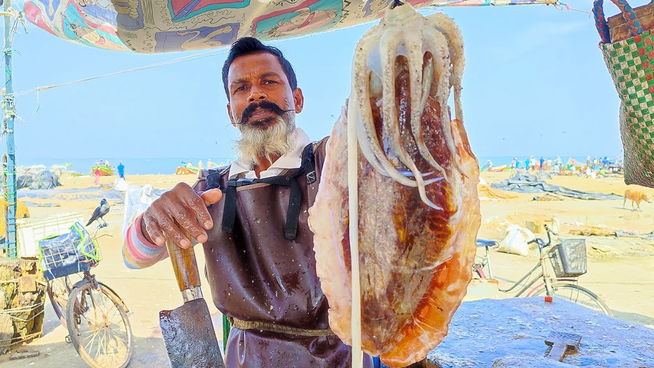 How To Cut And Clean Cuttlefish - YouTube
