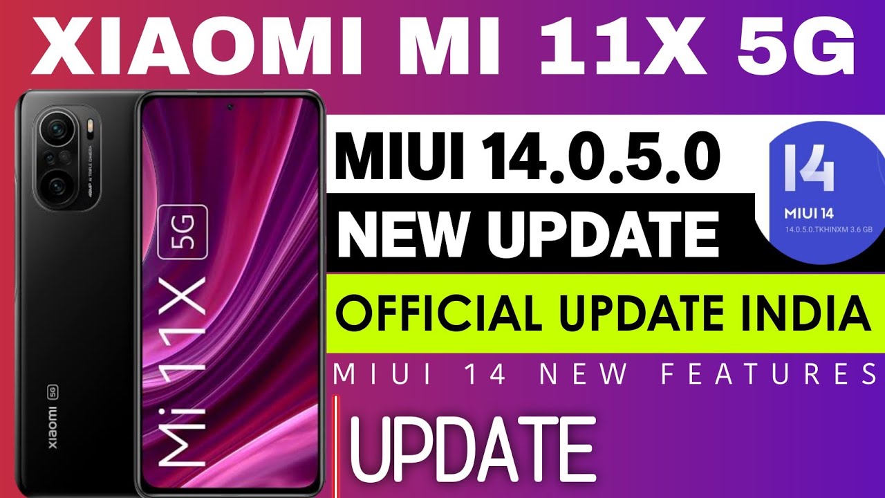 Xiaomi Mi 11x MIUI 14.0.5.0 New Update | Xiaomi Mi 11x New Software ...
