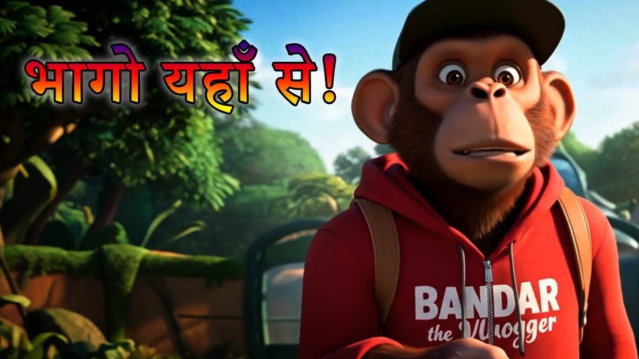 Monkey Vlogger🐒 ko kisne dara diya😲 Monkey vlogs #monkeyvlogs # ...