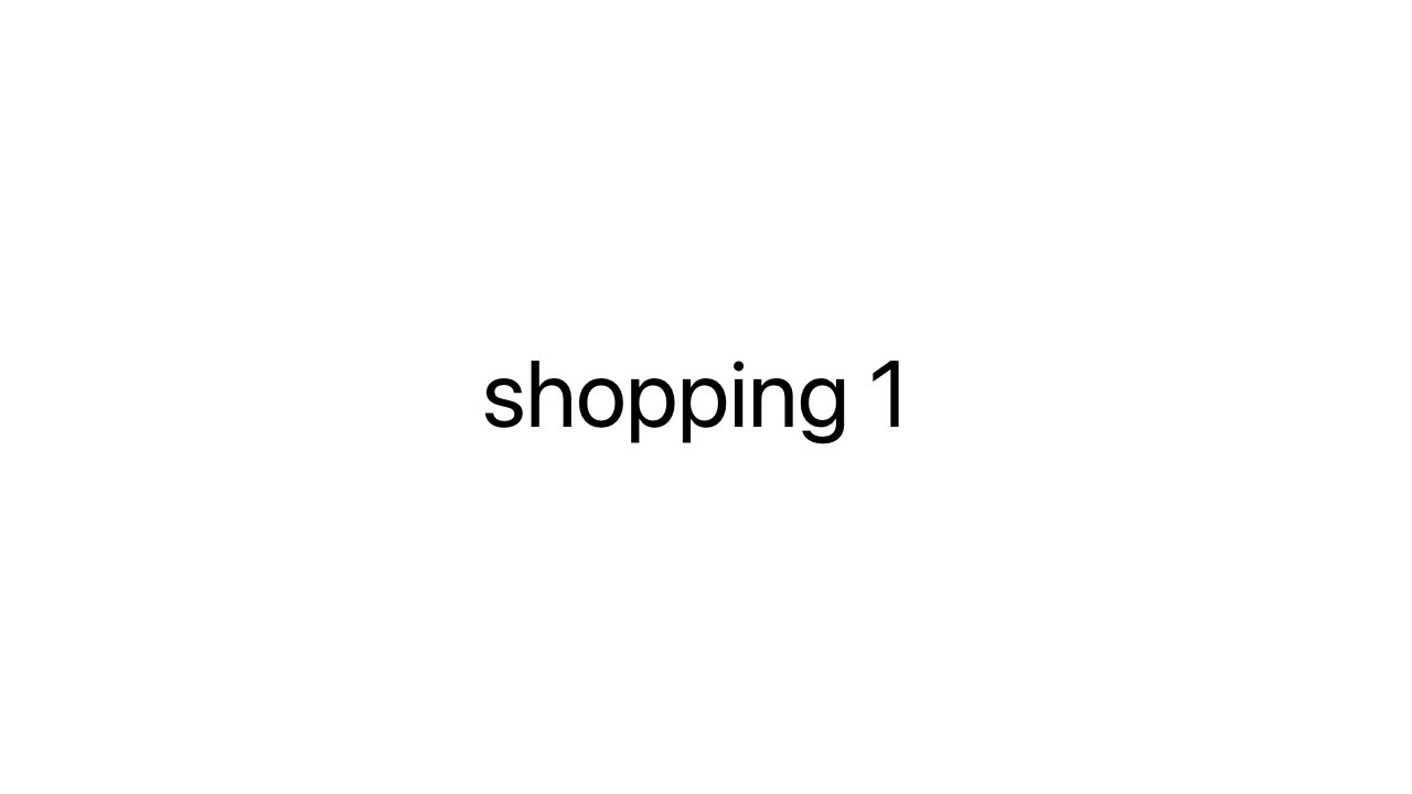 shopping 1 - YouTube