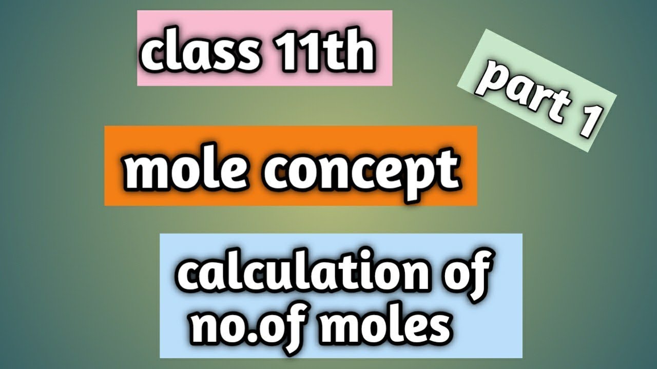 VIDEO - 04. SOME BASIC CONCEPTS OF CHEMISTRY/MOLE CONCEPTS/ CLASS 11 ...