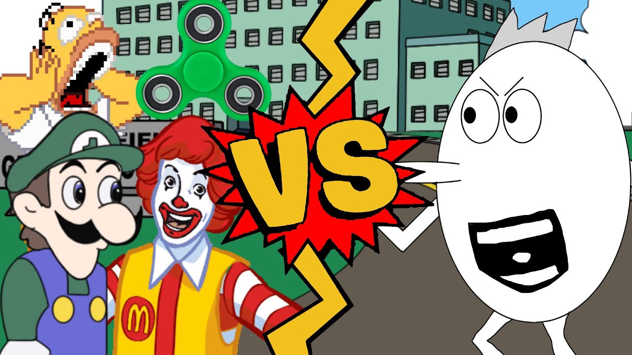 M.U.G.E.N. Battles | Homer/Fidget Spinner/Weegee/Ronald McDonald vs ...