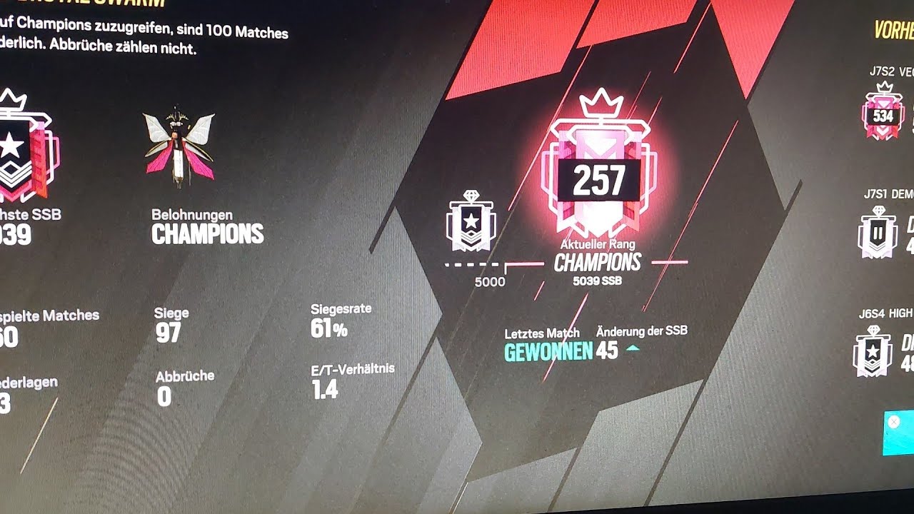 BEST CHAMPION OPERATIONEN BRUTAL SWARM - Rainbow Six Siege - YouTube