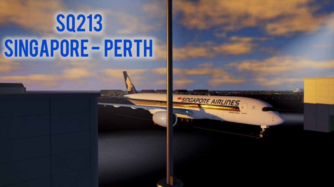 Sq 213 to Perth from Changi (project flight) - YouTube