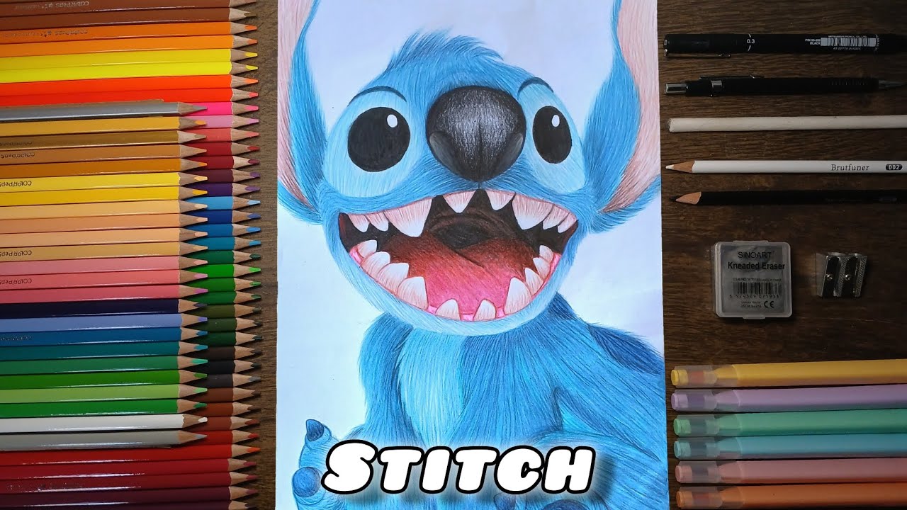Colorindo o Stitch [Tempo real: 3h20] | Nicole Niemeyer - YouTube