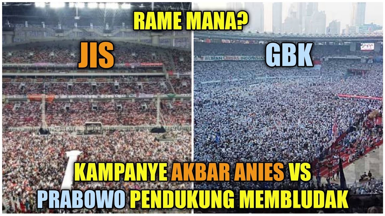 DILUAR NALAR!! ADU RAME PENDUKUNG ANIES DI JIS VS PENDUKUNG PRABOWO DI ...
