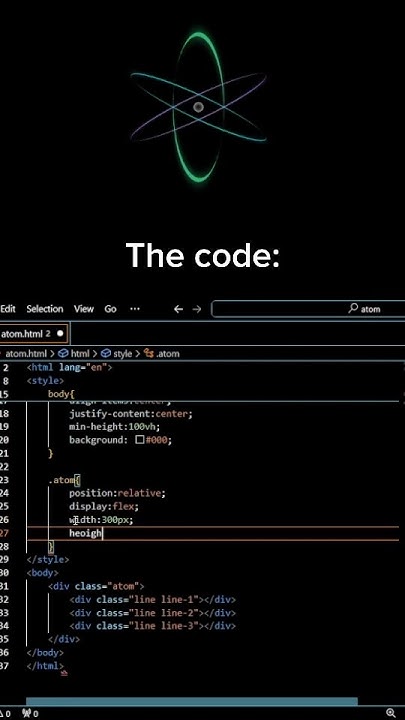 Atom Animation Html Css Coding Shorts ποΈ Coding Shorts Computerscienceconcepts Html Css