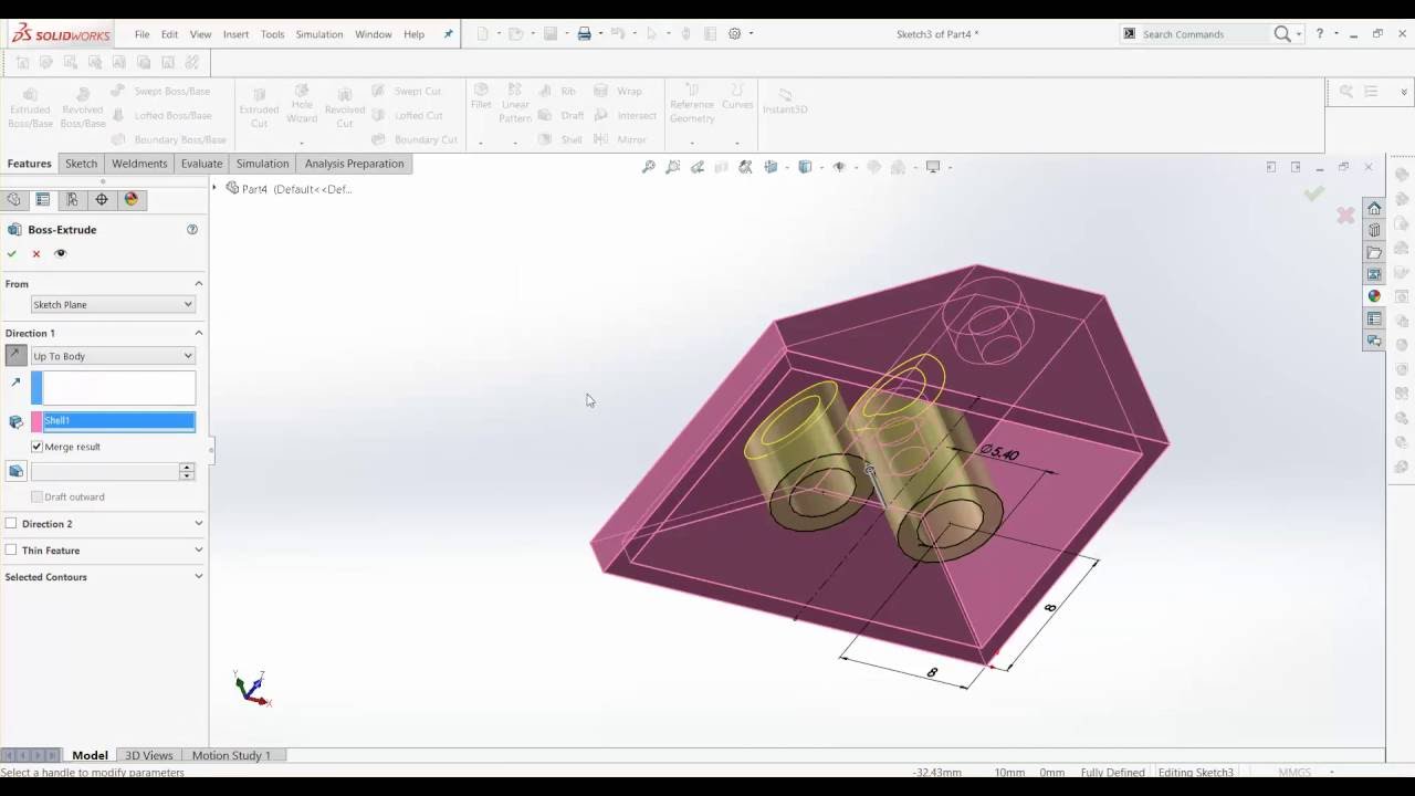 3 Front brick SolidWorks 2016 - YouTube