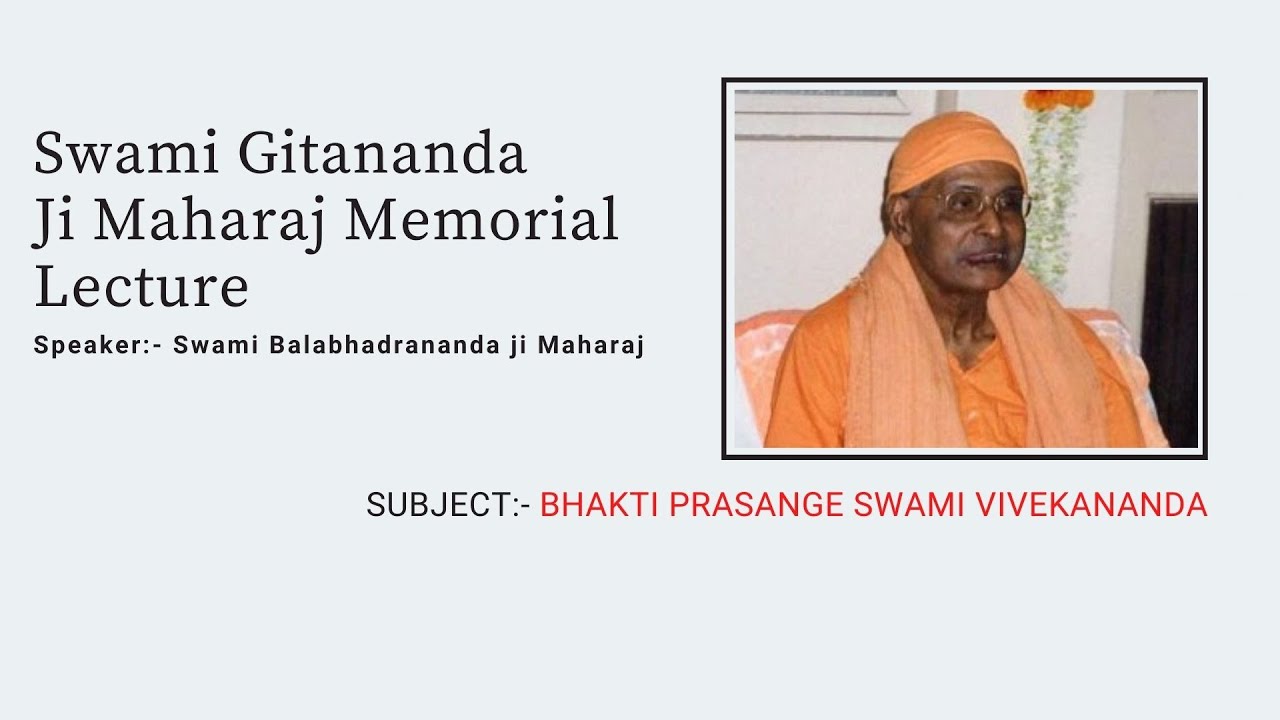 Swami Gitananda Ji Maharaj Memorial Lecture -2021-April-17 - YouTube