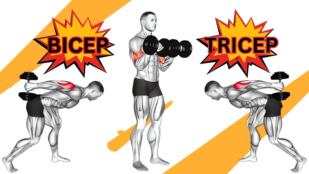 Quick Arm Workout with Dumbbells | Build Biceps & Triceps at Home ...