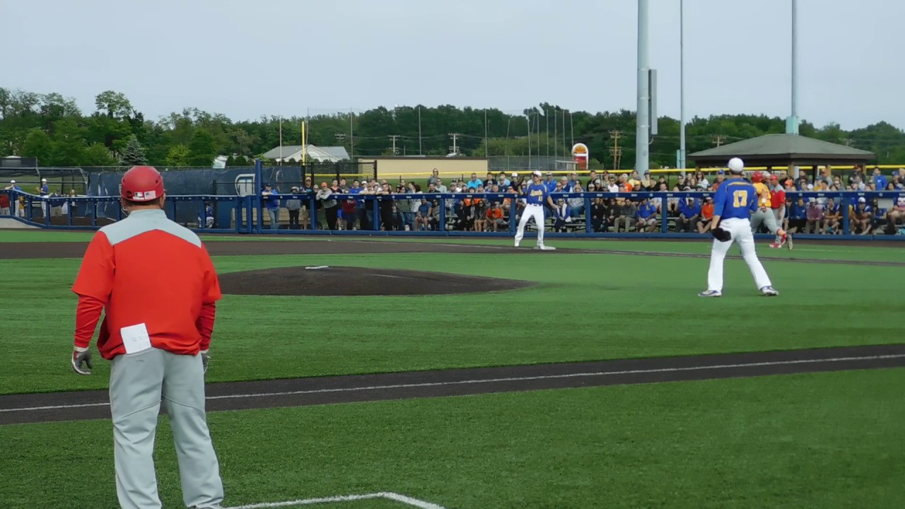 Holcomb to Peterson putout Loyola/Calvert Hall baseball MIAA A finals ...