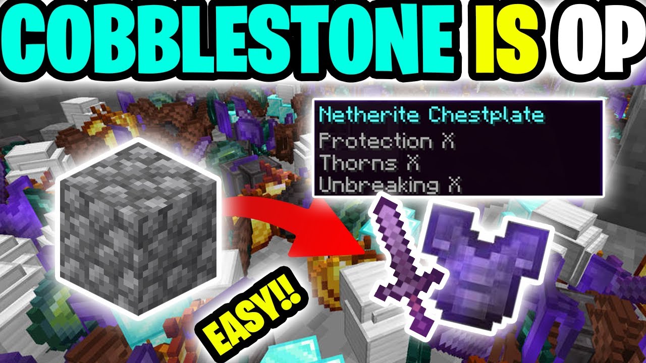 Minecraft But Cobblestone Give op Items | DARK DECENT GAMING - YouTube