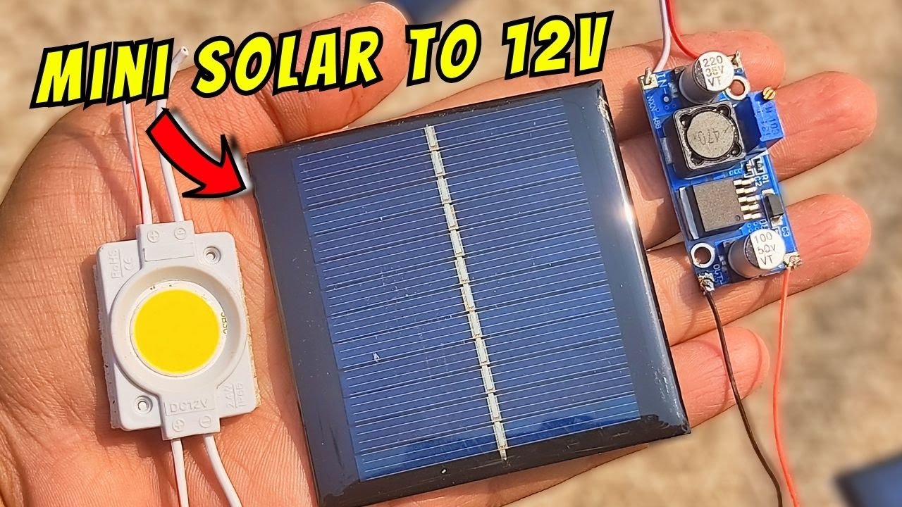 Solar Panel se 12v Led Light Kaise Jalaye - YouTube