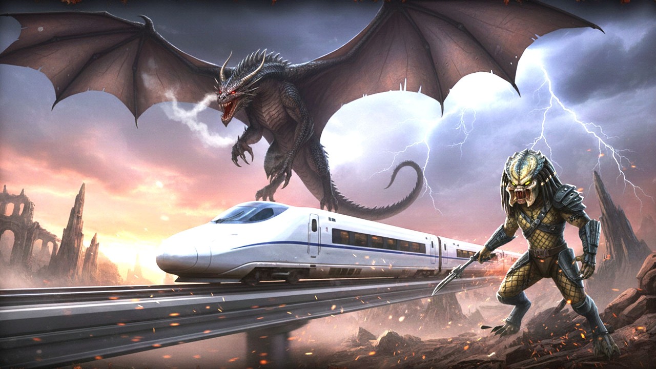 Predator vs Dragon – Ultimate Fire vs Hunter Battle Epic Monster Fight ...