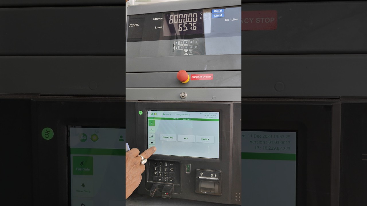 Joining duty time Reliance jio BP petrol pump ⛽ Fleet Card option # ...