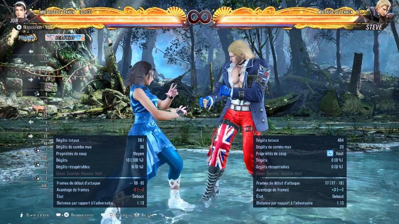 TEKKEN8_ Steve punition +3f et relever 3 - YouTube