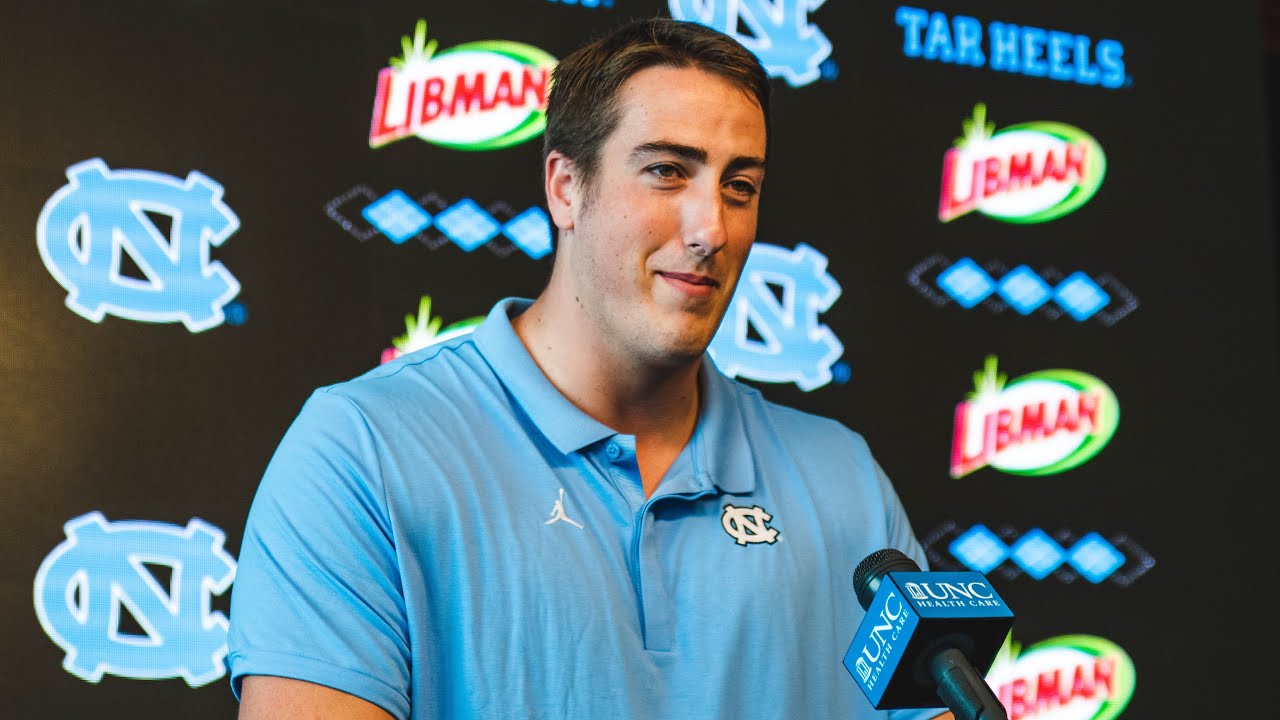 UNC Football Miami Week Interview - Charlie Heck (9/3/2019) - YouTube