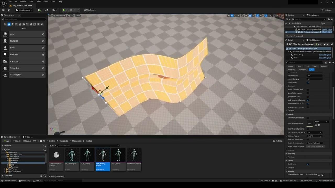 Unreal Engine 5 Advanced Geometry Script surface from two splines - YouTube