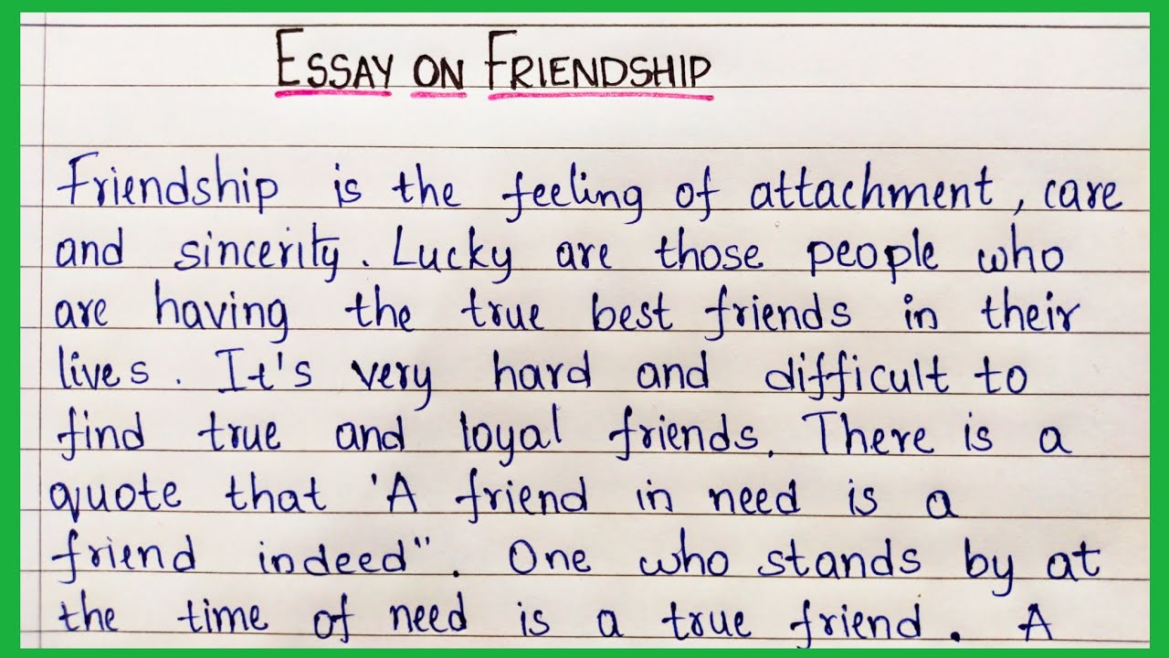 Essay on Friendship Day 2021 || International Writings || Friendship ...
