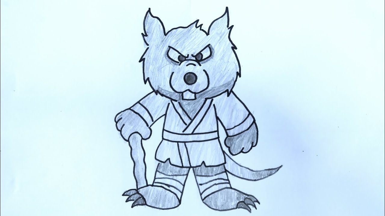 How To Draw Splinter | Teenage Mutant Ninja Turtles - YouTube