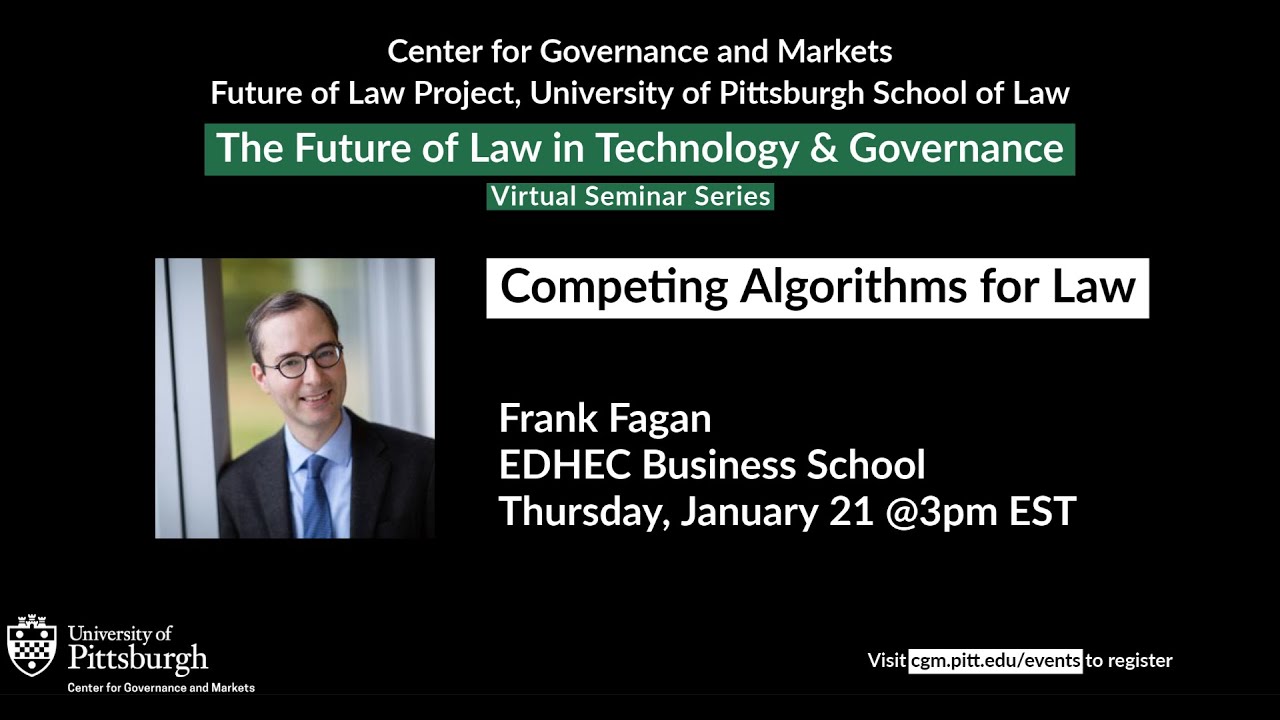 Competing Algorithms for Law - Frank Fagan - YouTube