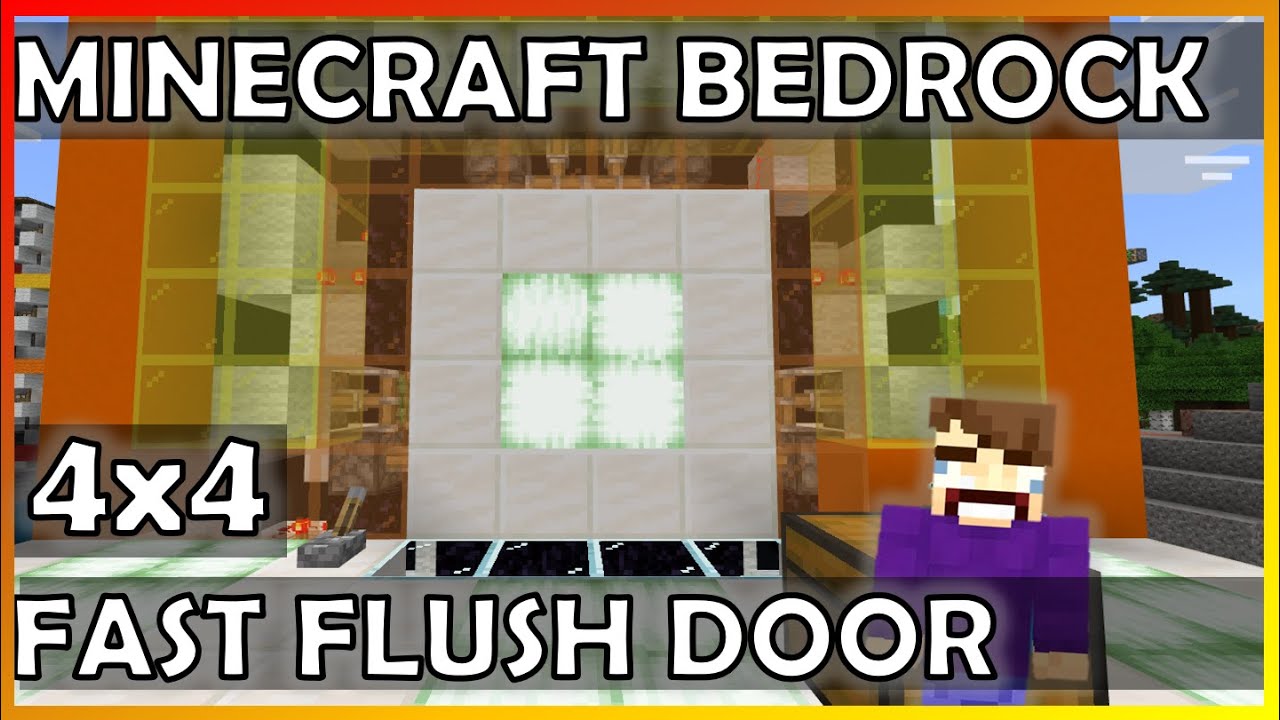 4x4 FAST Flush Piston Door Minecraft Console Tutorial (Minecraft Bedrock 1.19) - YouTube