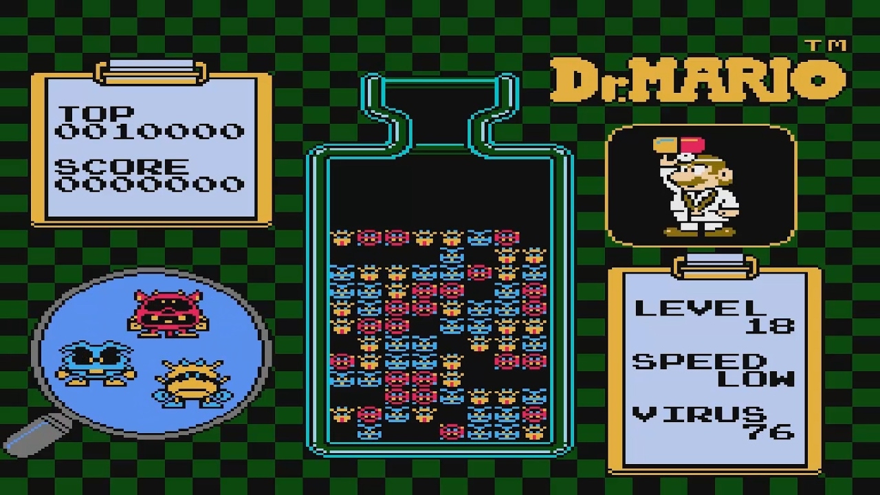 Dr. Mario Virus Level 16-18 Nintendo NES Video Game - YouTube