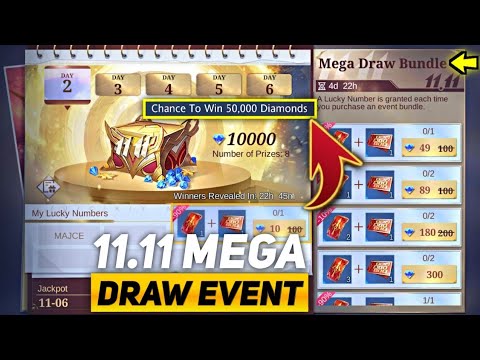 WIN 50000 DIAMONDS IN THE NEW DOUBLE 11 MEGA DRAW EVENT | UPCOMING ...