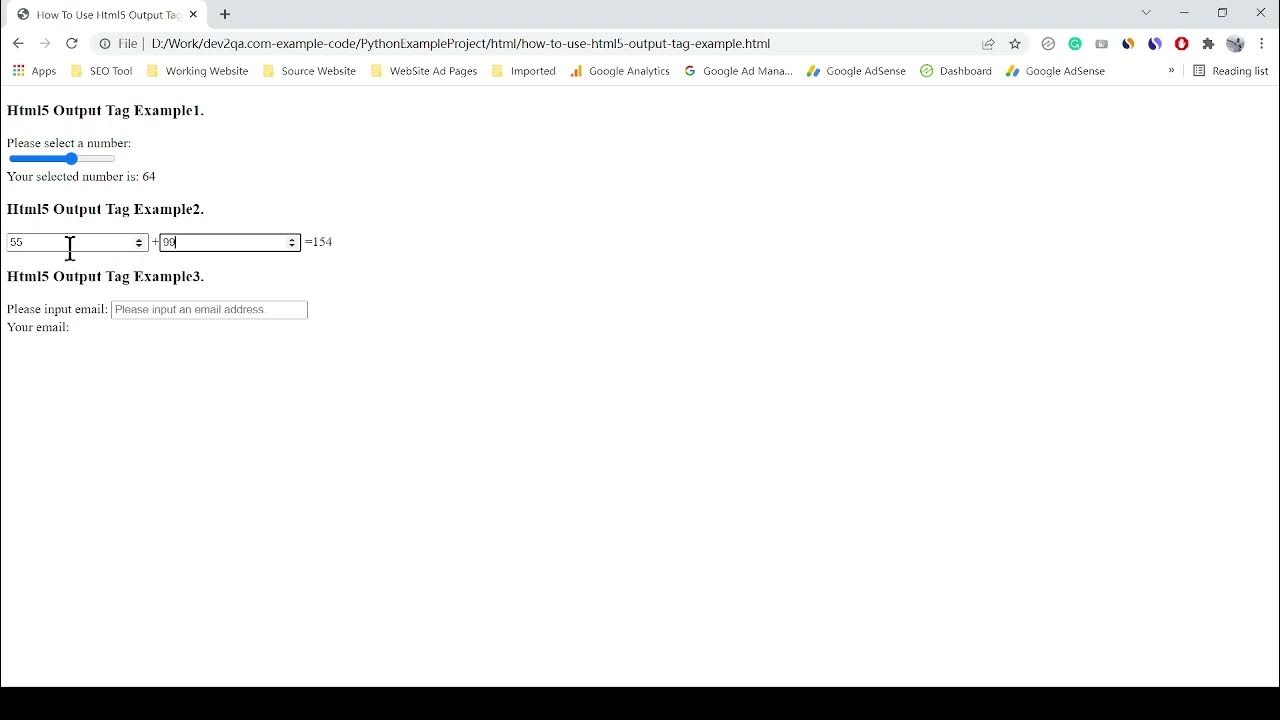 how to use html5 output tag examples - YouTube