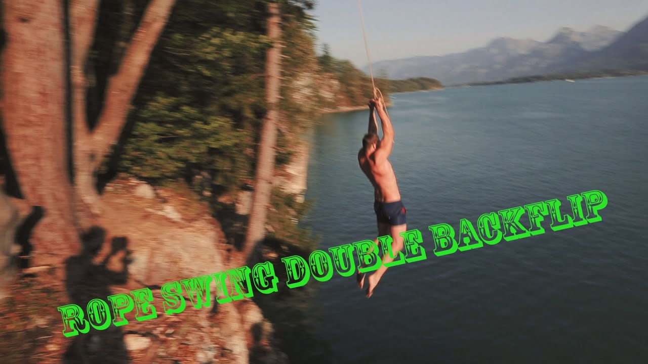 rope swing double backflip - YouTube