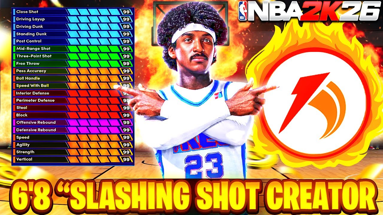 My 6’8 SG “SLASHING SHOT CREATOR” BUILD TAKES OVER THE REC On NBA 2K26 ...
