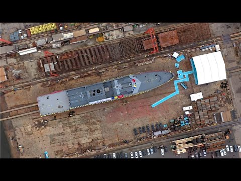 UKRAYNA DONANMASI İÇİN İNŞA EDİLEN KORVET DENİZE İNDİRİLDİ