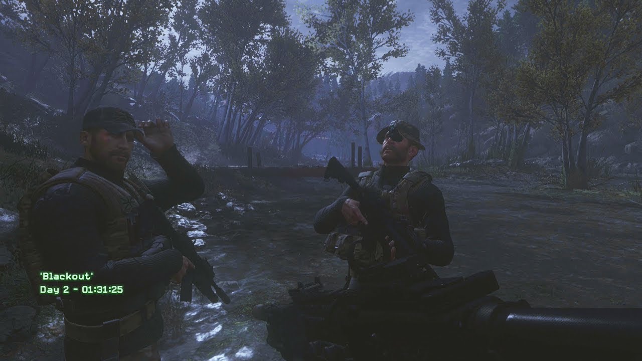 Call Of Duty MW Walkthrough 1st part 2nd level "BLACKOUT" - YouTube