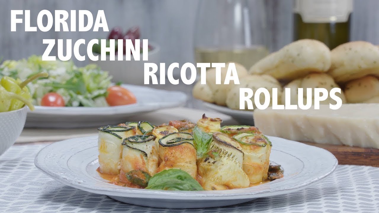 FRESH! Florida Zucchini-Ricotta Rollups - YouTube