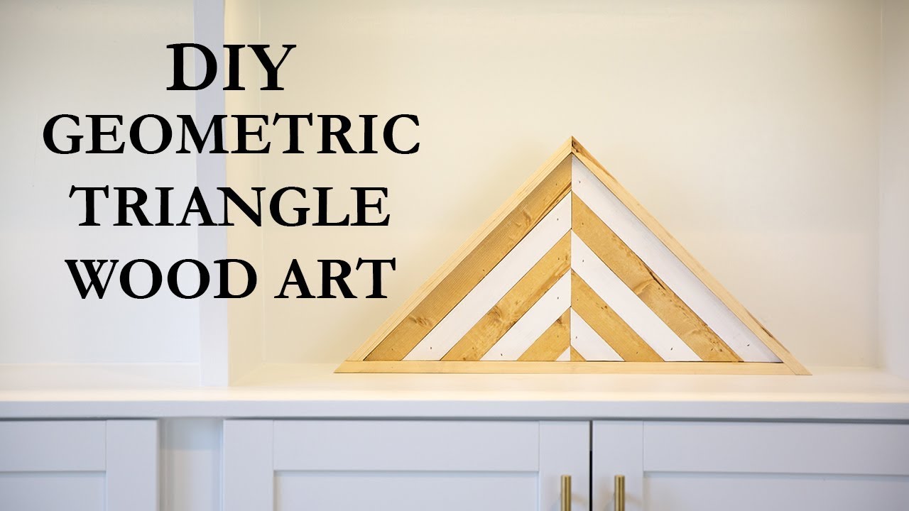 DIY Geometric Triangle Wood Art - YouTube