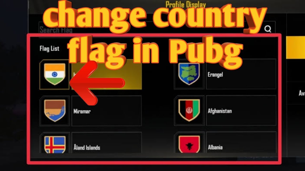 How To Change Flag In PUBG Mobile || Pubg Mobile me Country Kaise ...