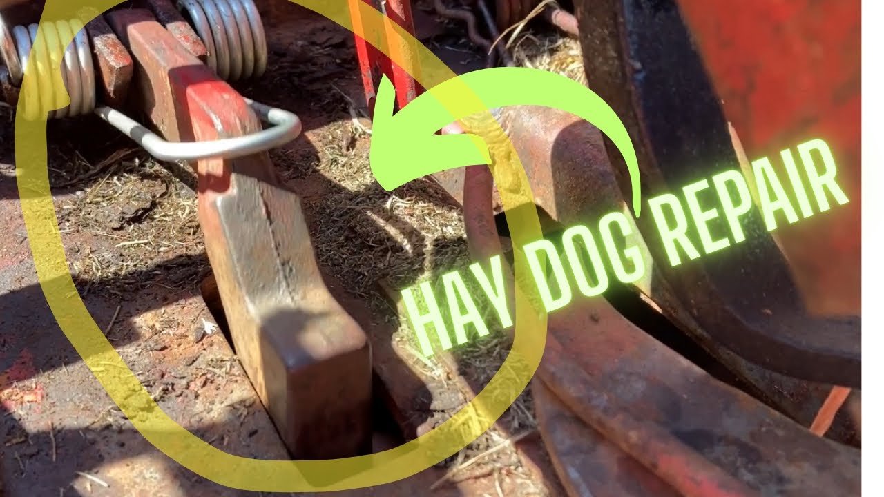 Hay dog repair on a New Holland baler - YouTube