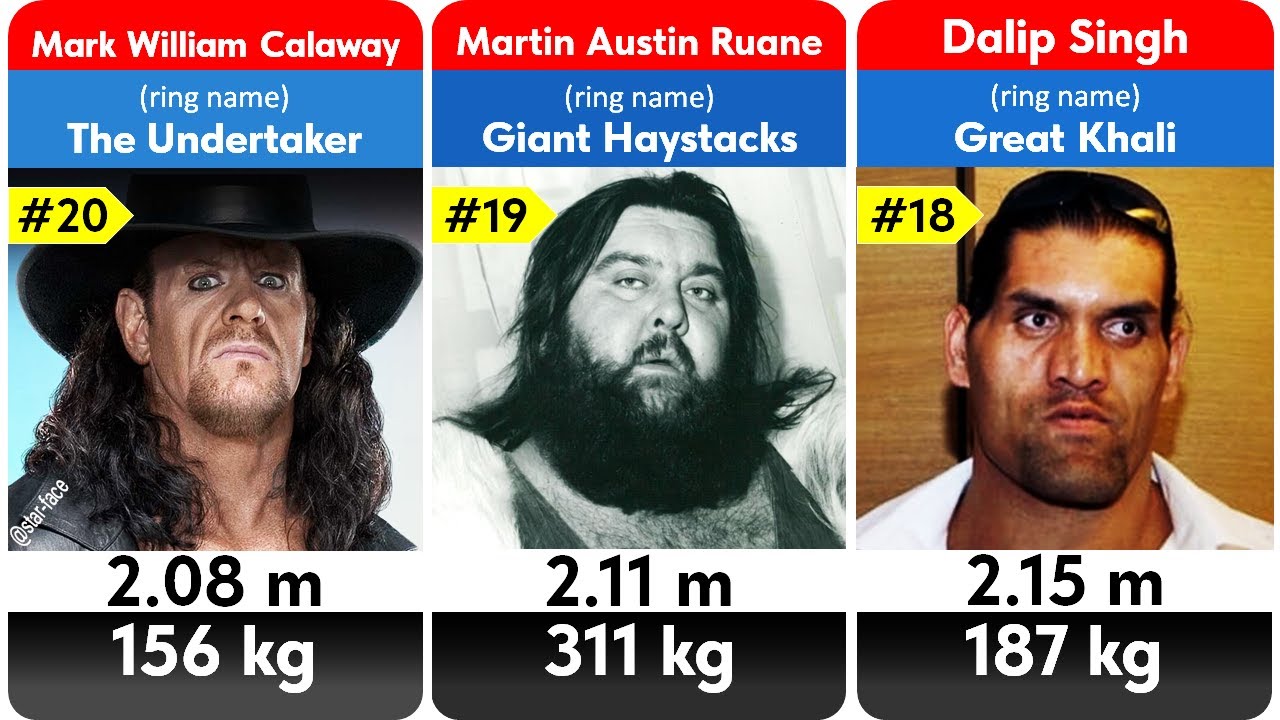 TOP TALLEST AND BIGGEST WRESTLERS WWE OF ALL TIME 2023 - YouTube