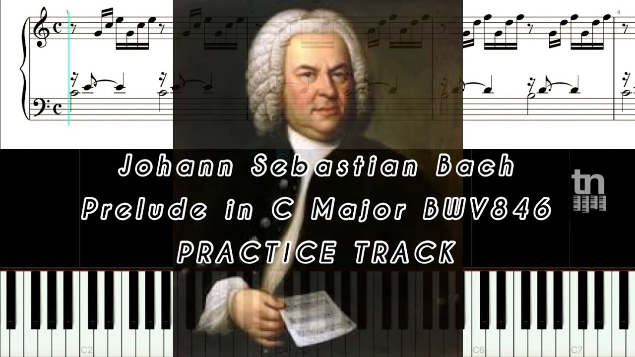 Piano Tutorial of Bach Prelude in C Major BWV846 with FULL Sheet Music ...
