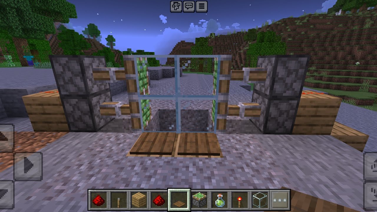 How to make automatic redstone door in Minecraft - YouTube
