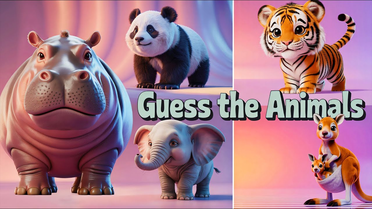 Safari Animals | Guess the animals | Animals sound song | Fun Nursery ...