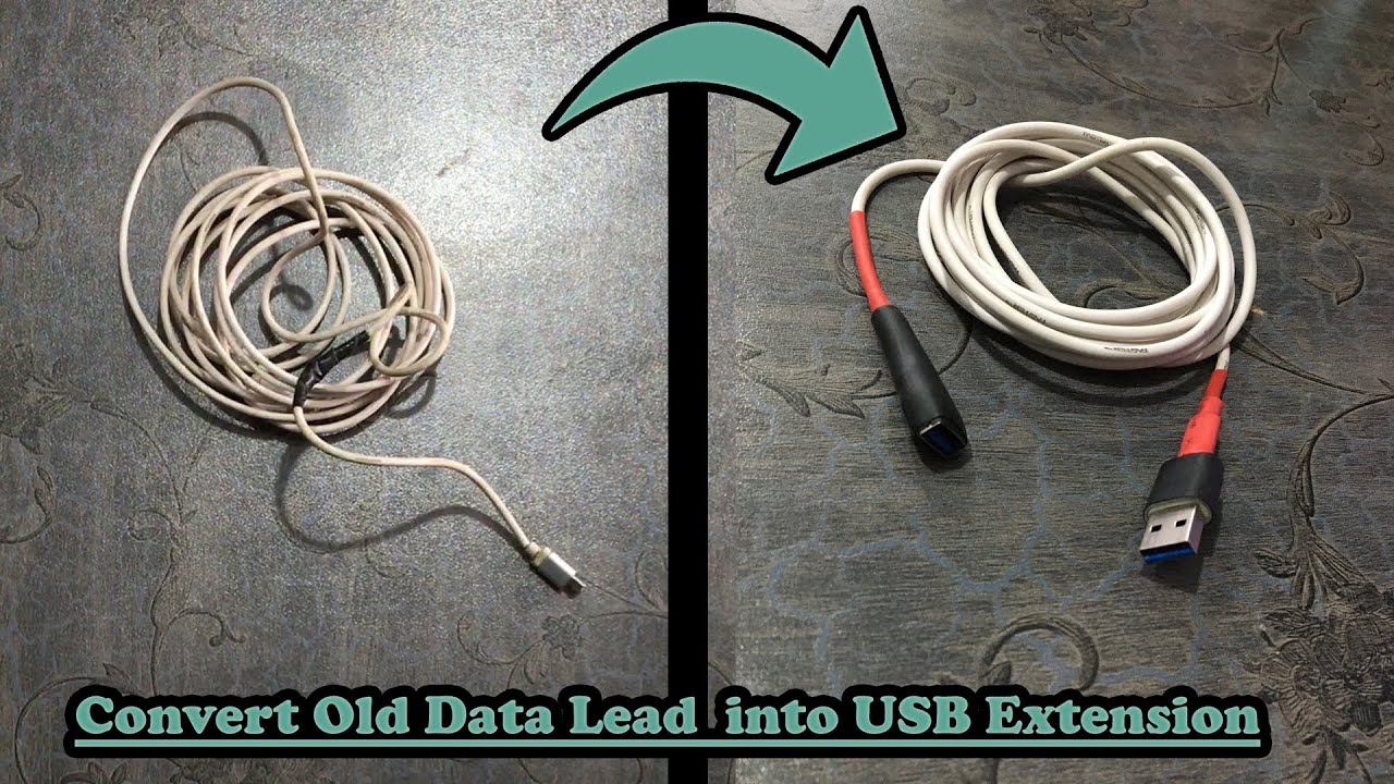 Convert Stunning Beautiful USB Extension from Old Data Cable #beautiful ...